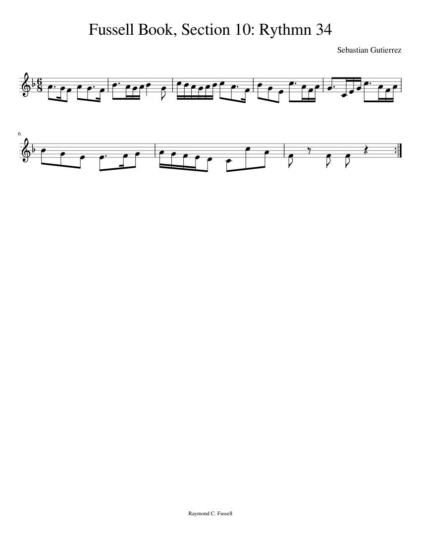 Fussell Book, Section 10: Rythmn 34 Sheet music for Trumpet other (Solo ...