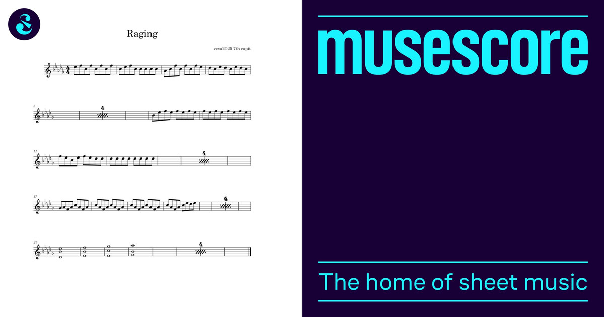 Raging – vcxavcxa05 Sheet music for Piano (Solo) Easy | Musescore.com