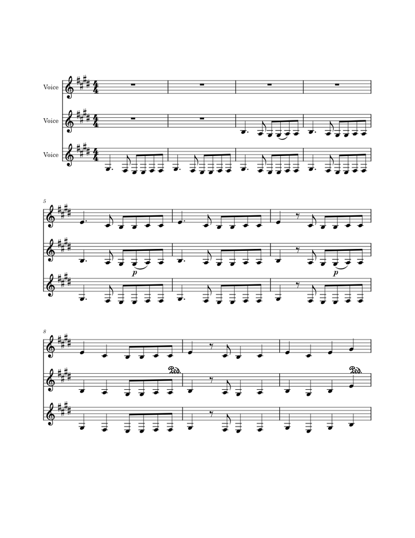Christmas song 1 Sheet music for Vocals (Choral) | Musescore.com