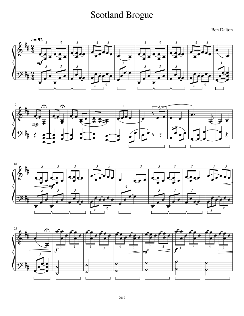 Scotland Brogue Sheet Music for Piano (Solo) easy | MuseScore.com