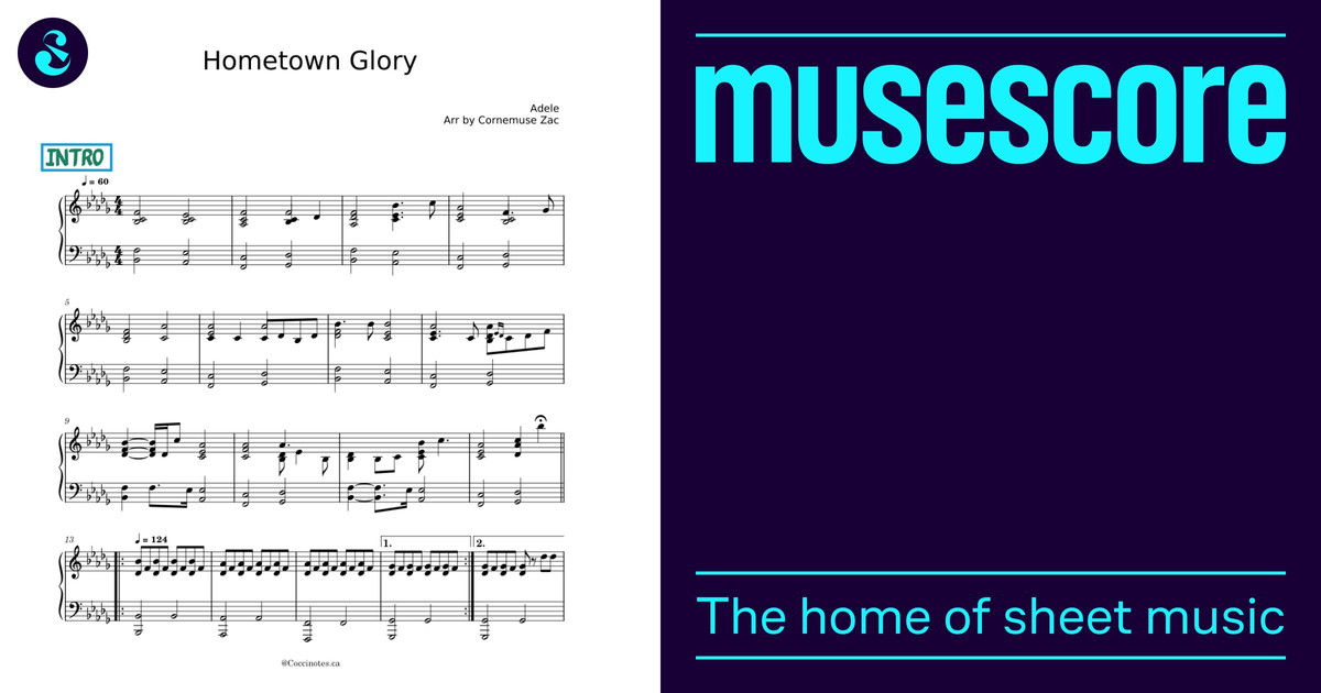 Hometown Glory - Level 4 Sheet music for Piano (Solo) | Musescore.com