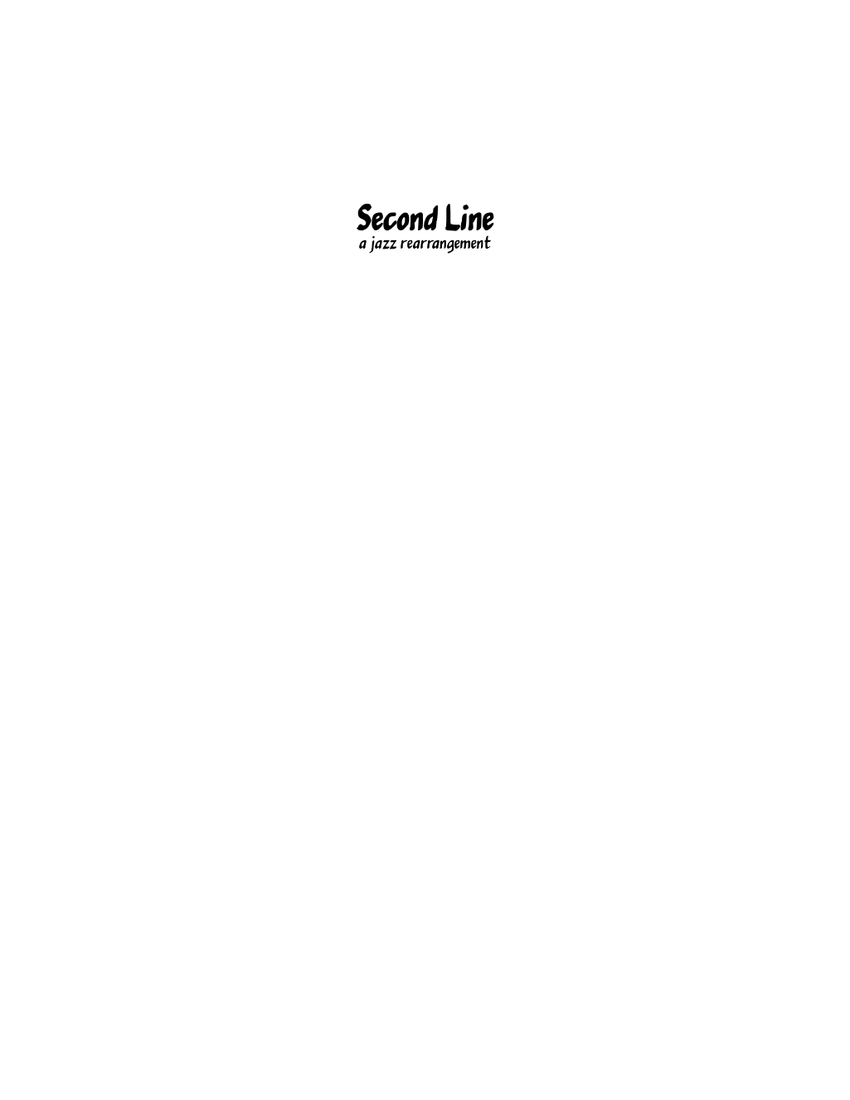 Second Line Edited Sheet music for Piano, Trombone, Guitar, Bass guitar ...