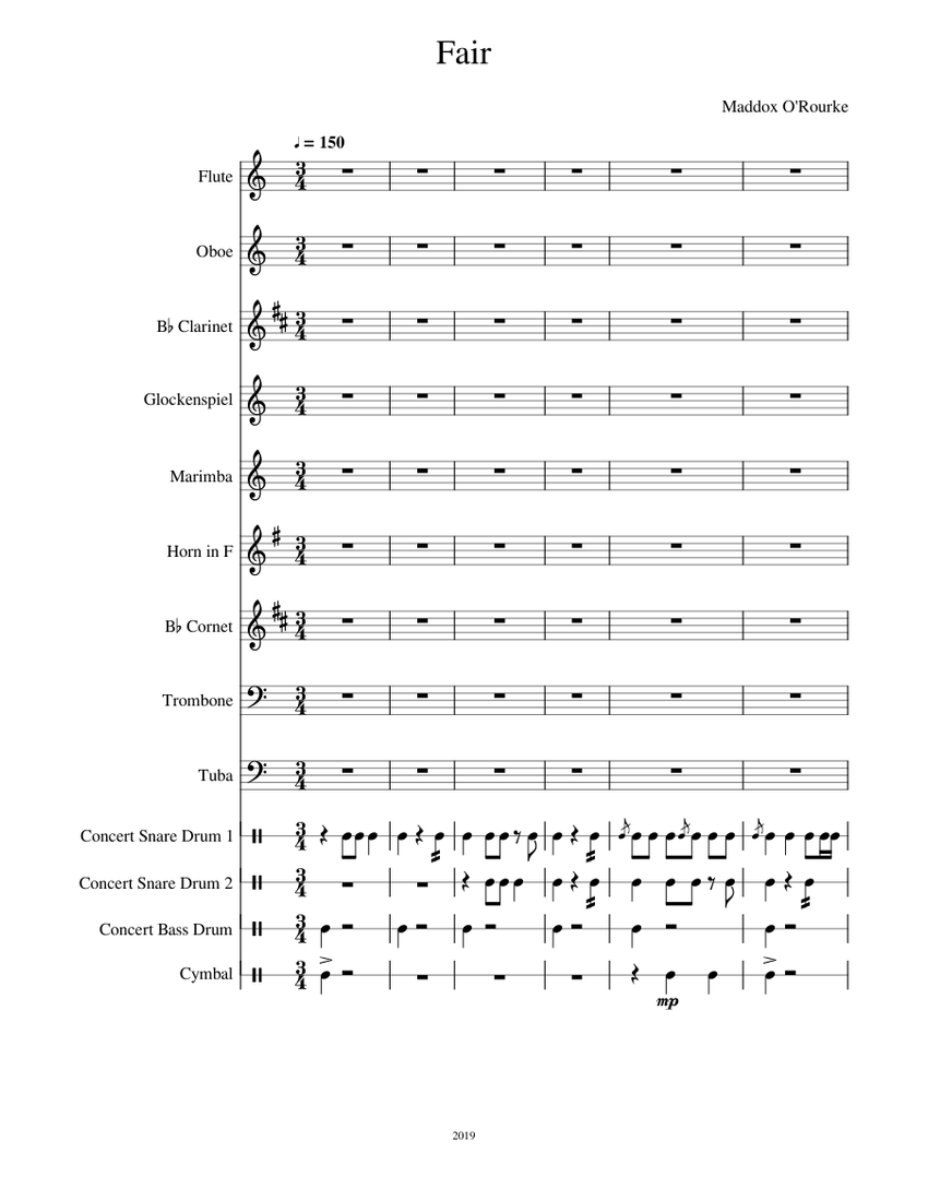 Fair Sheet music for Trombone, Cornet, Tuba, Flute & more instruments ...