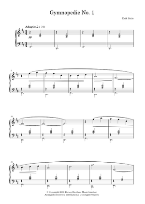 Gymnopédie No.1 – Erik Satie Sheet Music for Piano (Solo) | MuseScore.com