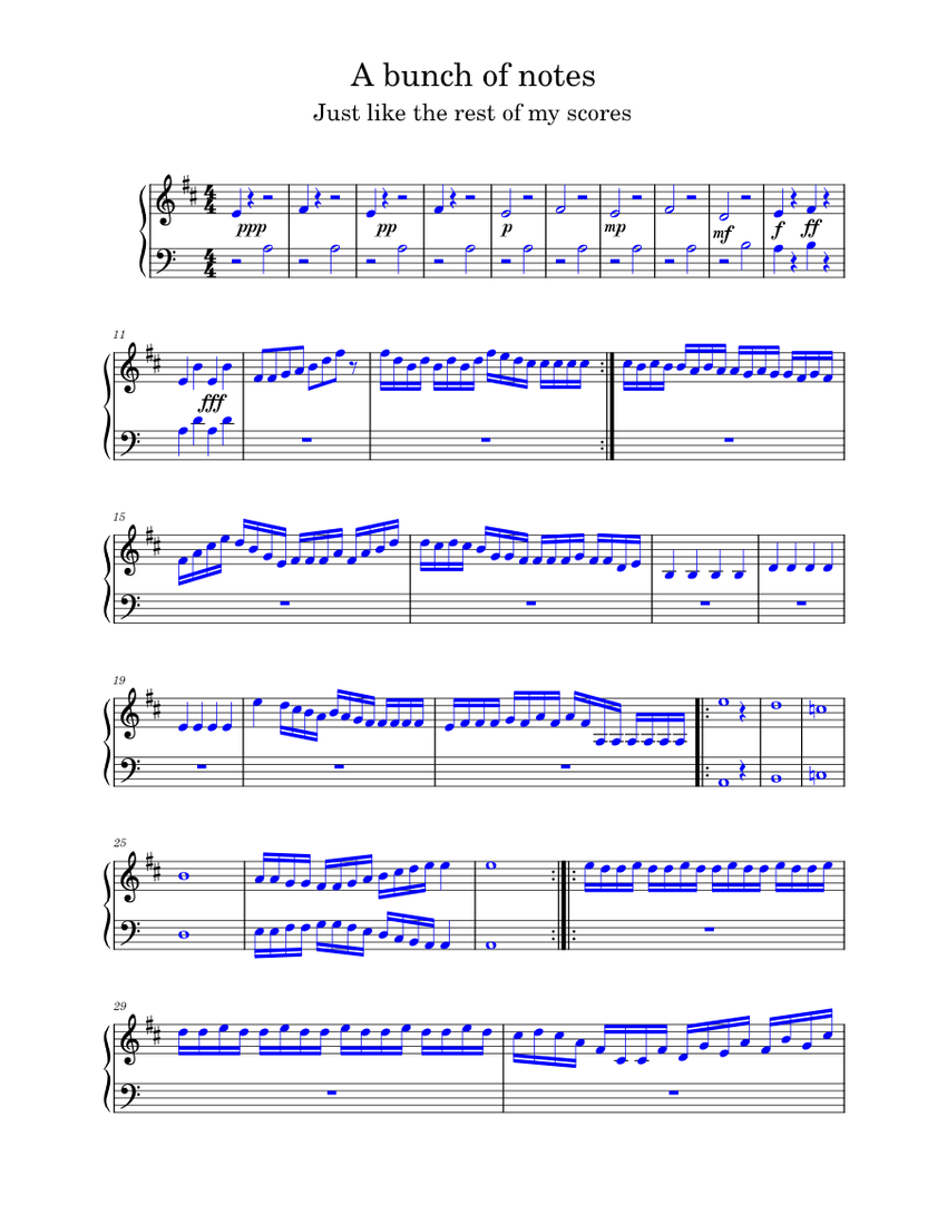 Random Notes – Misc tunes Sheet music for Piano (Solo) Easy | Musescore.com