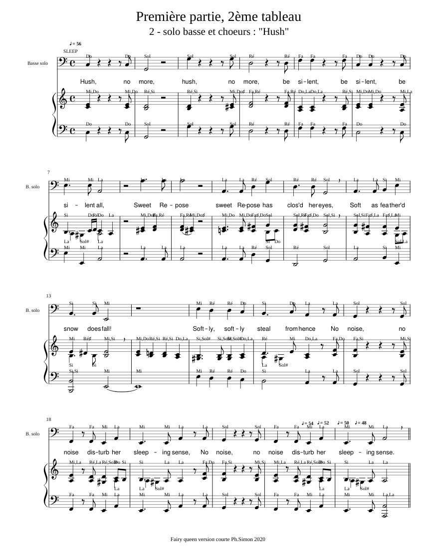 Première partie, 2ème tableau Sheet music for Piano, Oboe, Violin ...