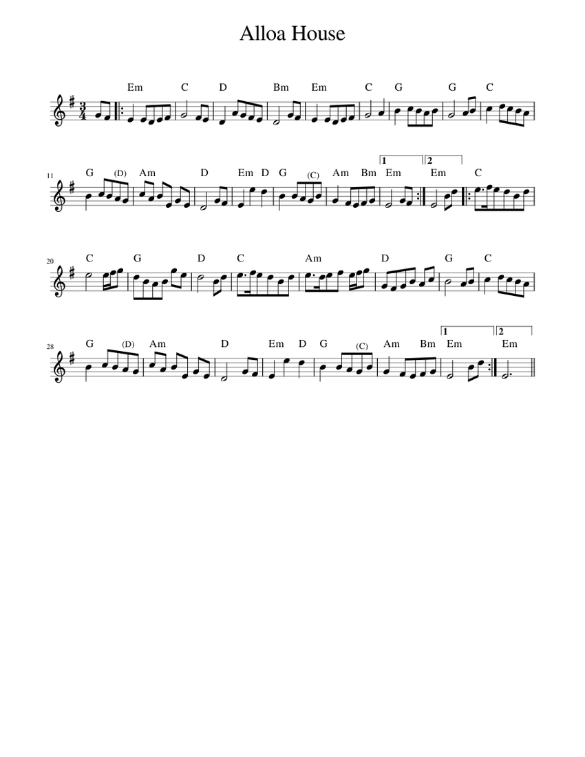 Alloa House Sheet music for Piano (Solo) Easy | Musescore.com