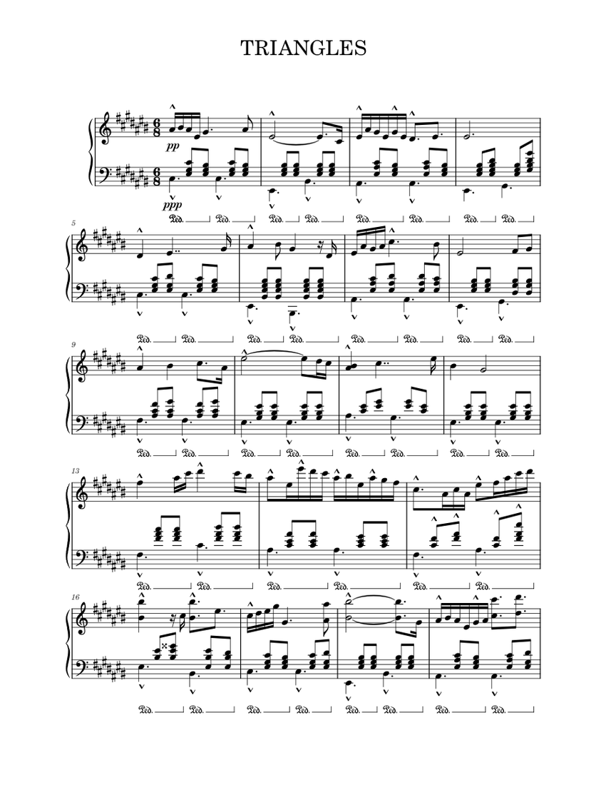 TRIANGLES Sheet Music for Piano (Solo) | MuseScore.com