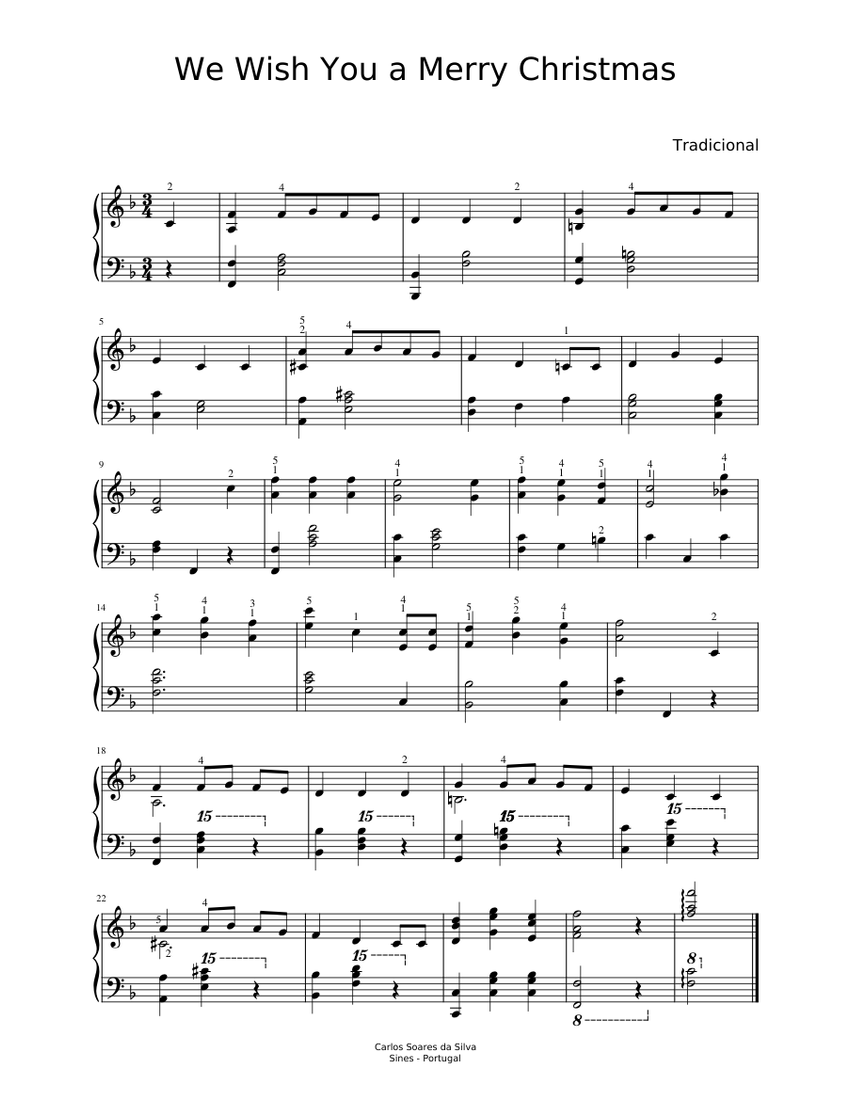 03 We Wish You a Merry Christmas Sheet music for Drum group (Solo ...
