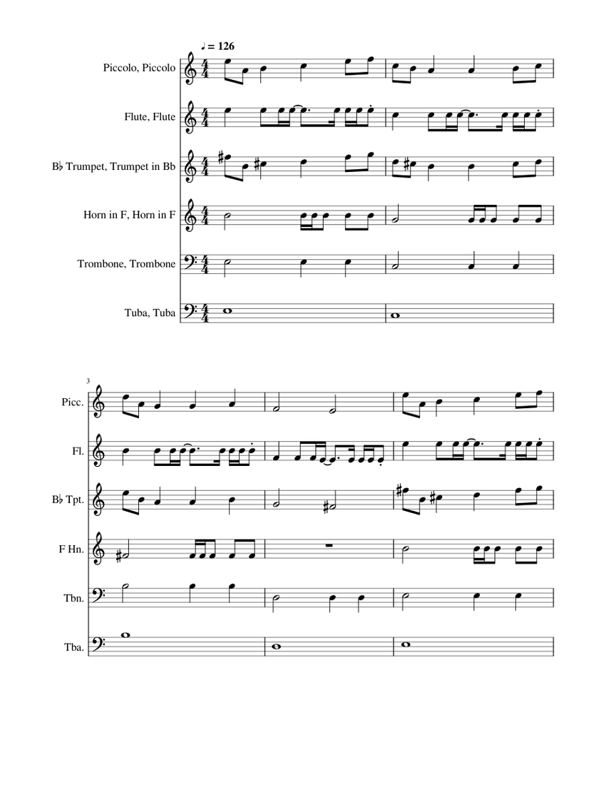 Walk Onwards Zeltronian Sheet music for Trombone, Tuba, Flute piccolo ...