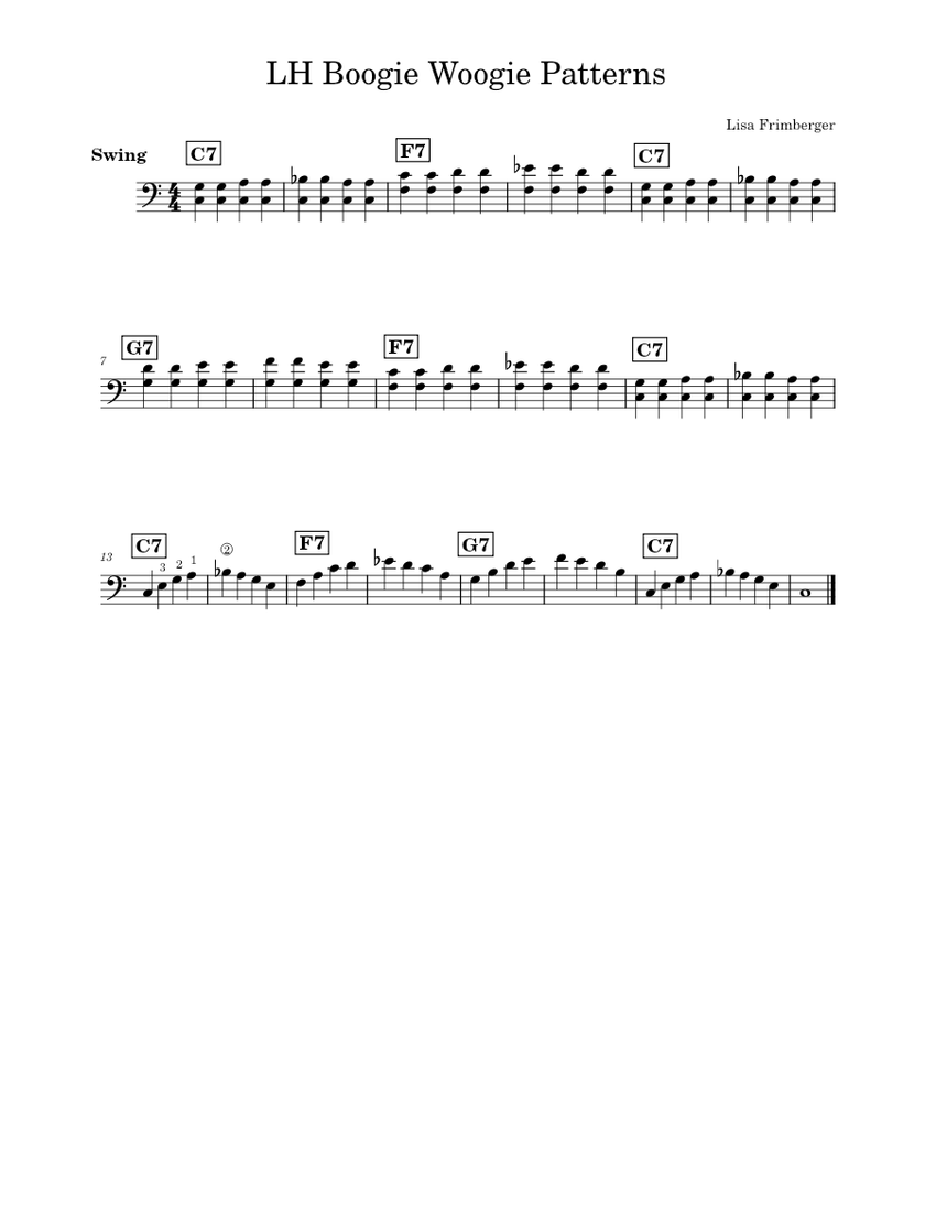 LH_Patterns Boogie Woogie Sheet music for Piano (Solo) Easy | Musescore.com