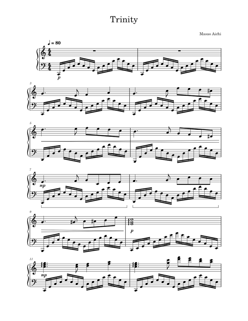 Trinity Sheet music for Piano (Solo) | Musescore.com
