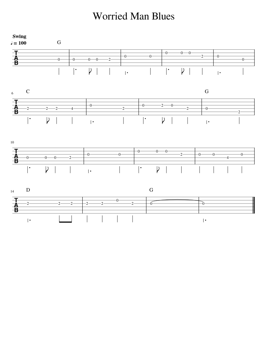 worried man blues banjo