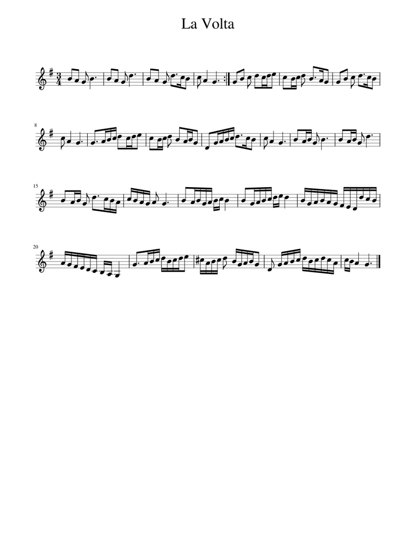 La Volta Sheet music for Piano (Solo) | Musescore.com