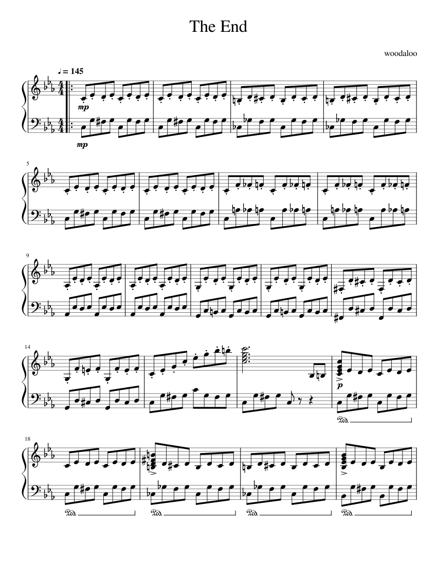 The End Sheet music for Piano (Solo) | Musescore.com