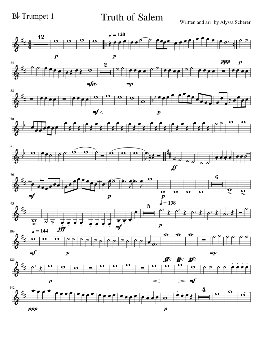 tos-Bb_Trumpet_1 Sheet music for Trumpet in b-flat (Solo) | Musescore.com