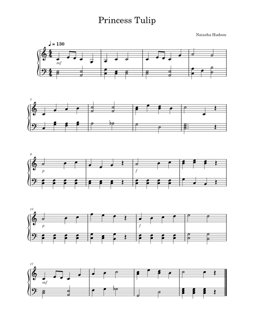 Princess Poppy Sheet music for Piano (Solo) Easy | Musescore.com