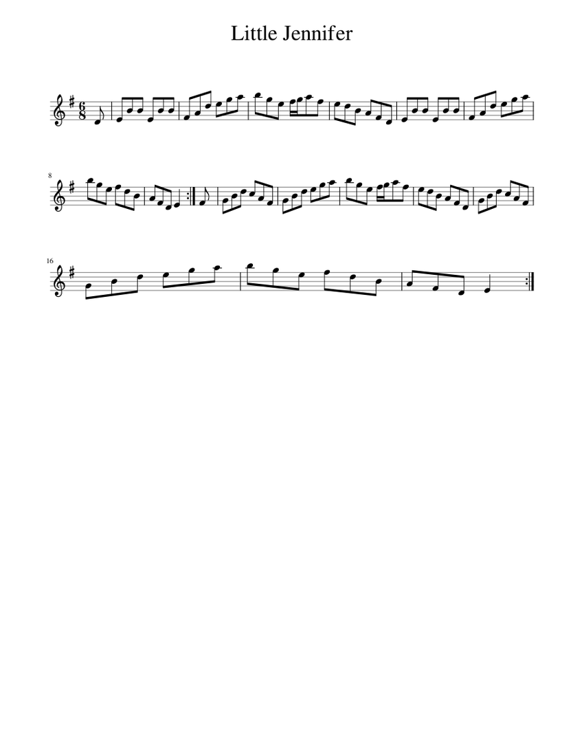 Little Jennifer Sheet music for Piano (Solo) | Musescore.com