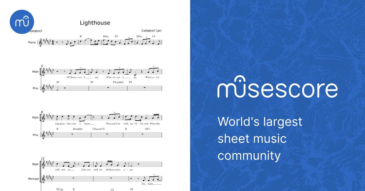 Lighthouse Sheet Music with Chords for Piano, Synthesizer (Mixed ...