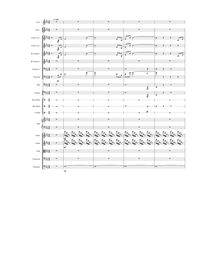 Universal Studios Fanfare – Jerry Goldsmith Sheet music for Trombone, Tuba, Vocals, Flute & more ...