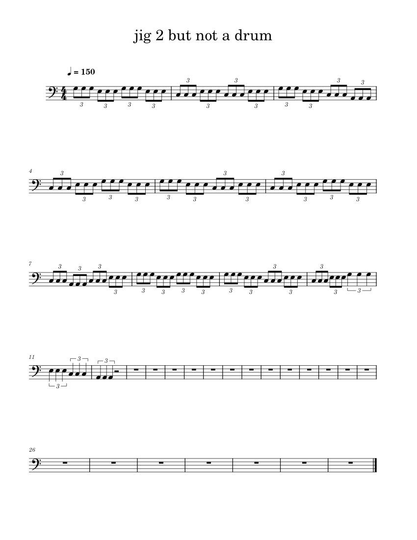 jig 2 but not a drum Sheet music for Baritone horn (Solo) | Musescore.com
