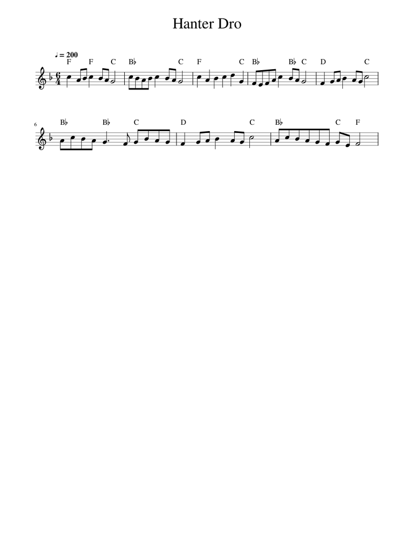 Hanter Dro Sheet Music for Piano (Solo) Easy | MuseScore.com