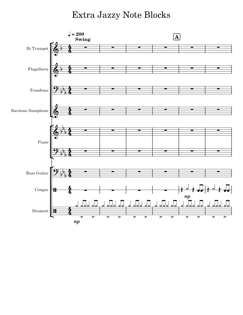 Extra Jazzy Note Blocks (WIP) Sheet Music for Piano, Trombone ...