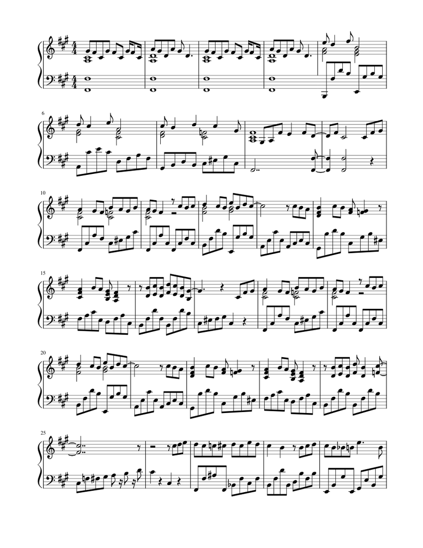 Tuki akari - Sheet music for Piano (Solo) | Musescore.com