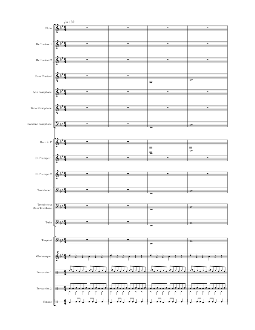 Conga Sheet Music for Trombone, Tuba, Flute, Clarinet in b-flat & more ...