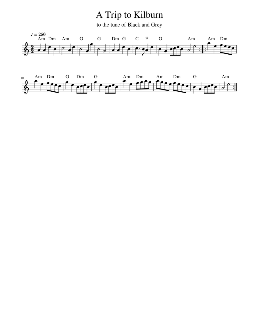 A Trip to Kilburn Sheet music for Piano (Solo) | Musescore.com