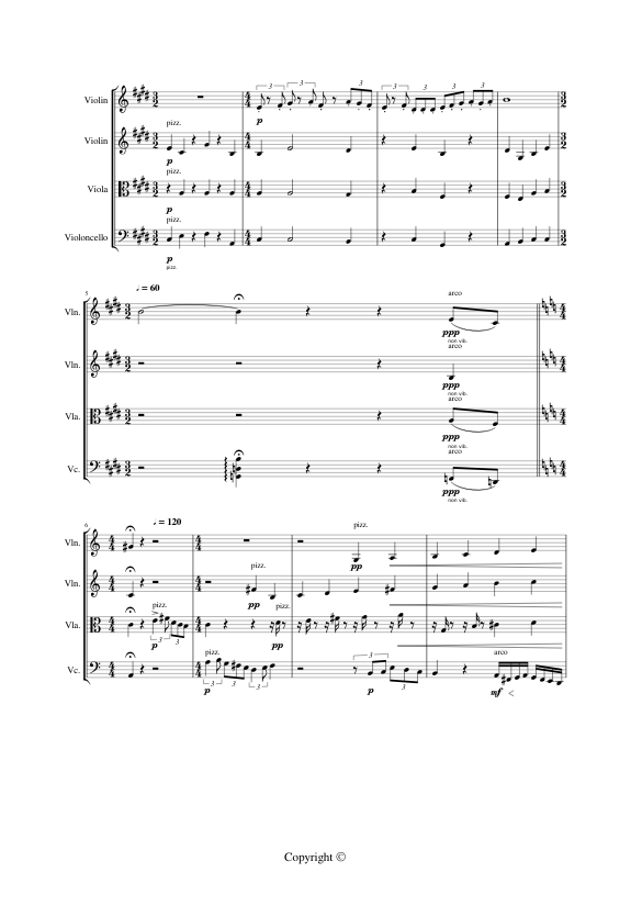 DRAFT: After Bach's 'Esurientes' Sheet Music for Violin, Viola, Cello ...