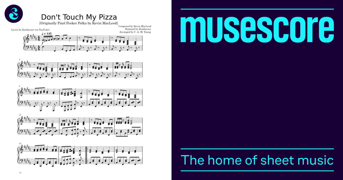 Don't Touch My Pizza - Zombycare Sheet Music for Piano (Solo ...