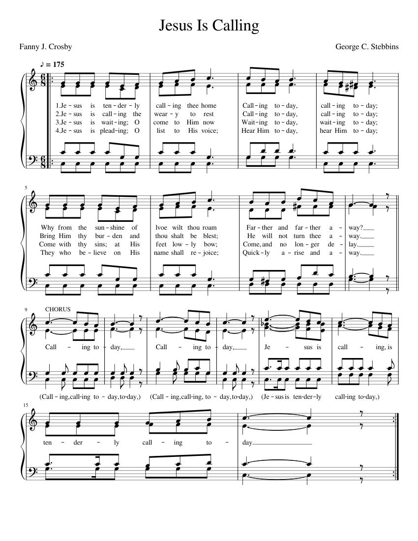 278 Jesus Is Calling Sheet Music for Piano (Solo) | MuseScore.com