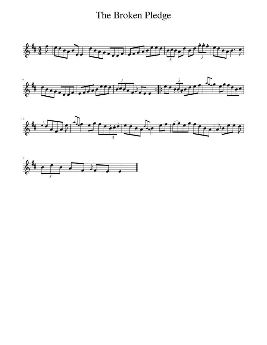 The Broken Pledge - piano tutorial