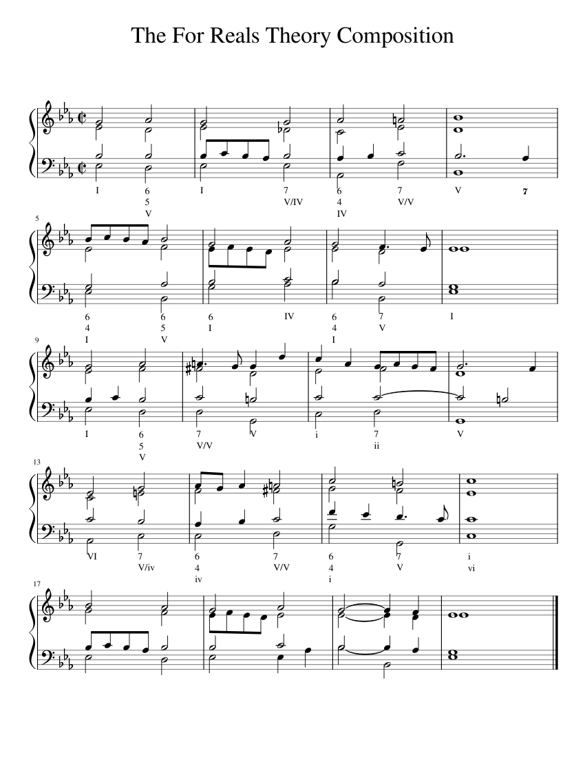Theory_Composition Sheet music for Piano (Solo) | Musescore.com