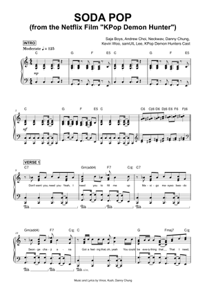 Soda Pop - Saja Boys (KPop Demon Hunters, 케이팝 데몬헌터스) Sheet Music and ...