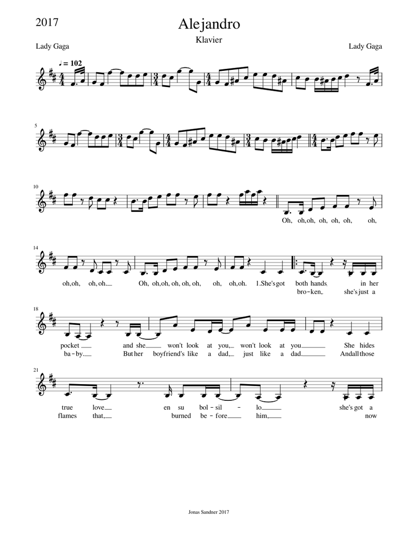 Alejandro Sheet Music for Violin (Solo) | MuseScore.com