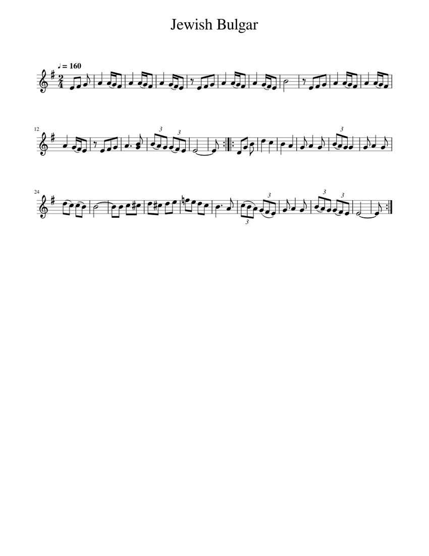 Jewish Bulgar Sheet music for Piano (Solo) Easy | Musescore.com