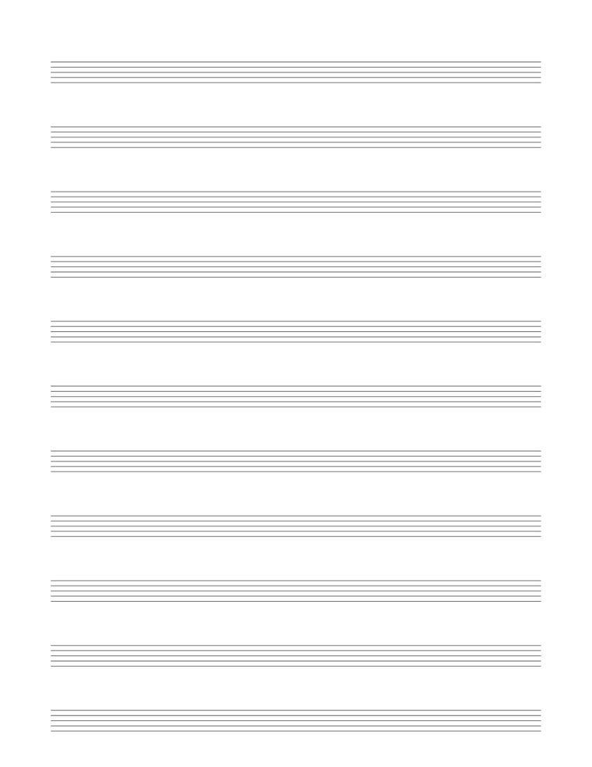 Blank Staff Paper Sheet Music for Piano (Solo) Easy | MuseScore.com