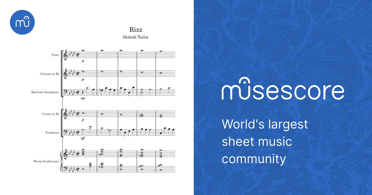 Rizz Sheet Music for Trombone, Flute, Saxophone baritone, Synthesizer ...