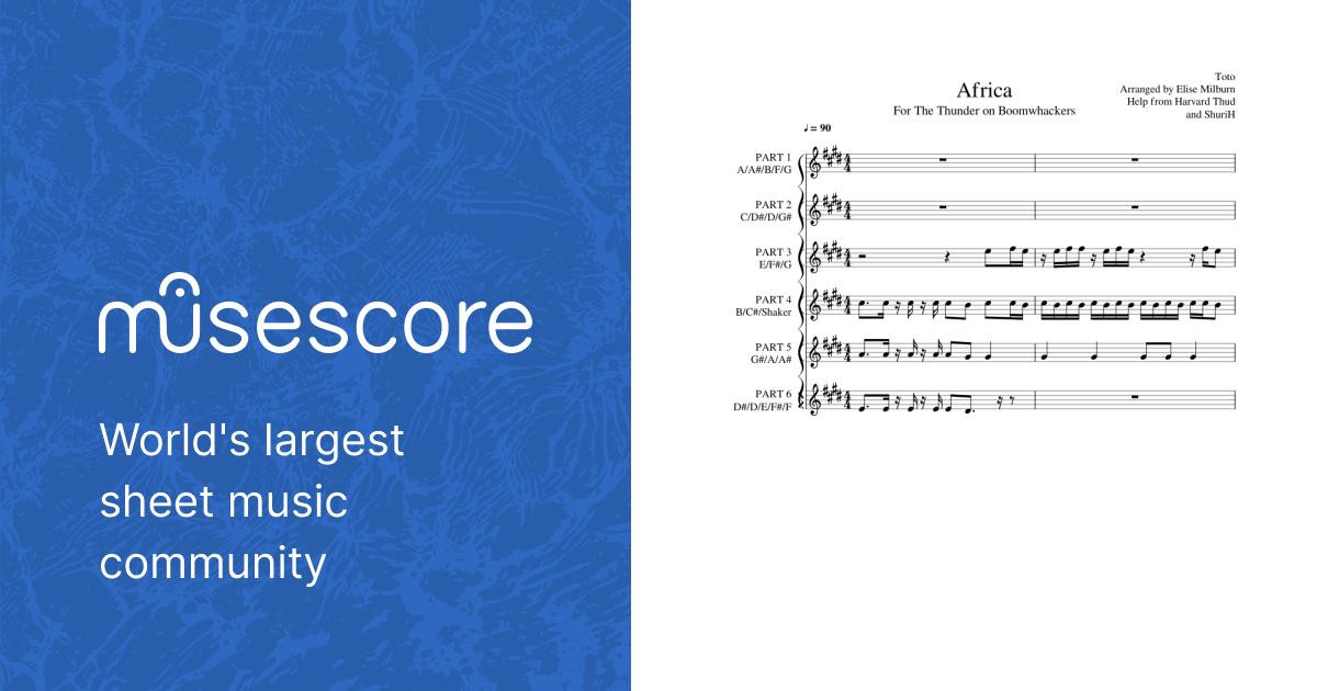 Africa on Boomwhackers Sheet Music for Marimba (Percussion Ensemble ...