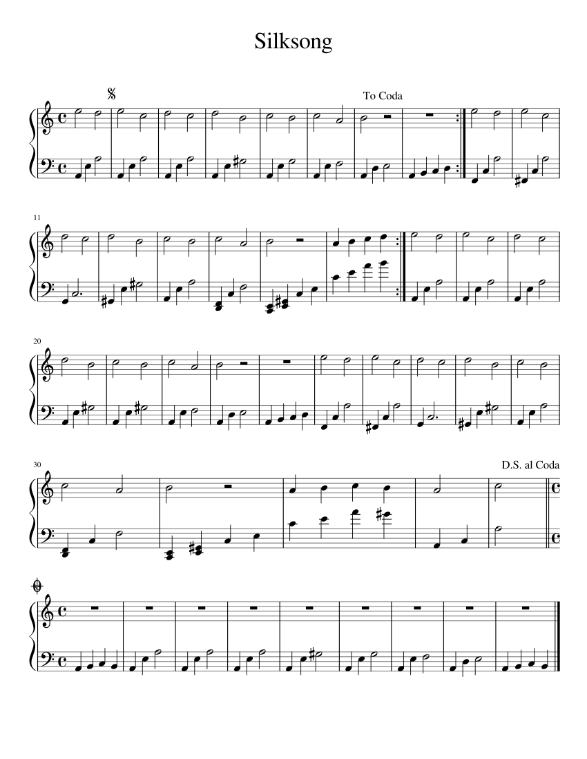 Silksong Sheet music for Harp (Solo) | Musescore.com