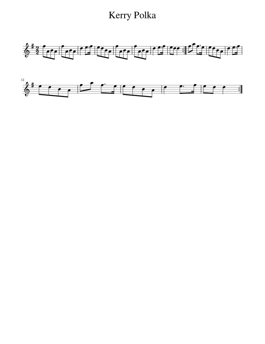 Kerry Polka Sheet music for Piano (Solo) | Musescore.com