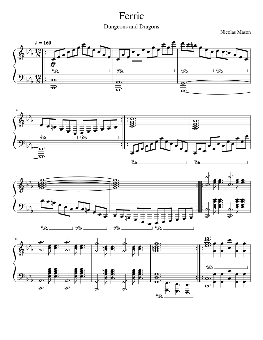Ferric Sheet Music for Piano (Solo) | MuseScore.com