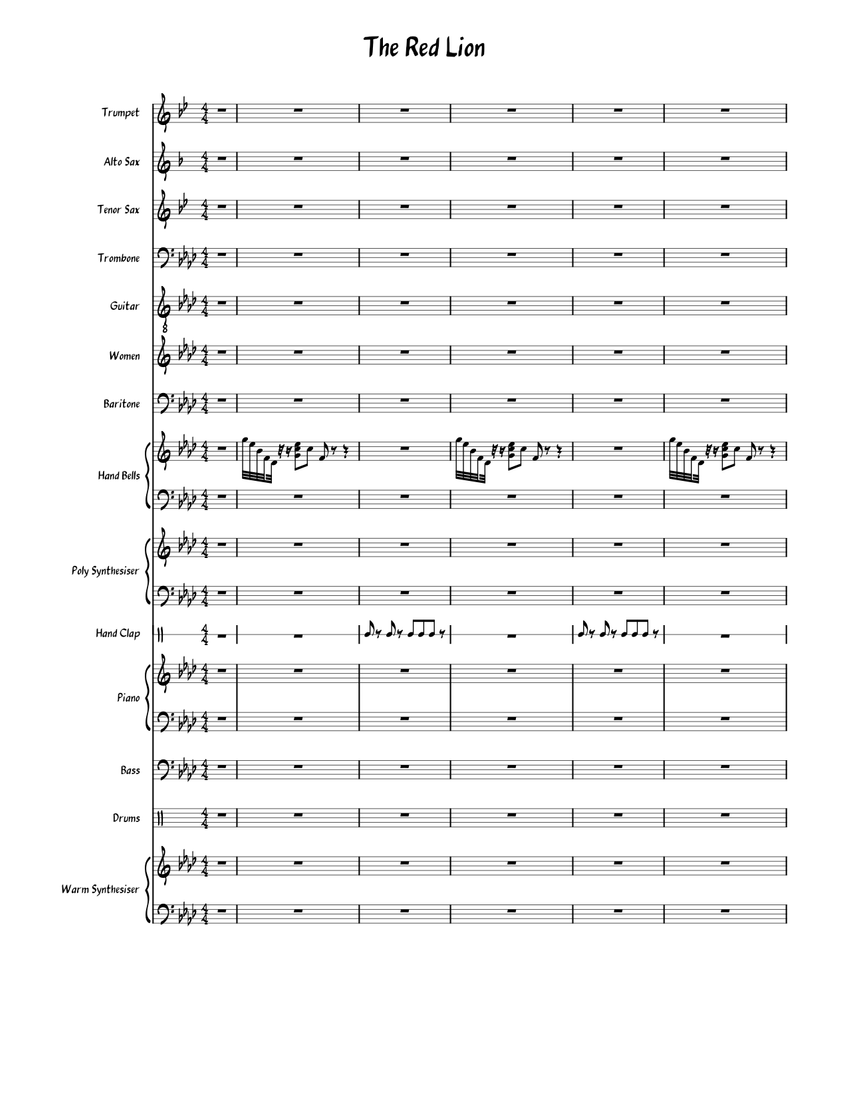 The_Red_Lion Sheet Music for Piano, Trombone, Female, Baritone & more ...