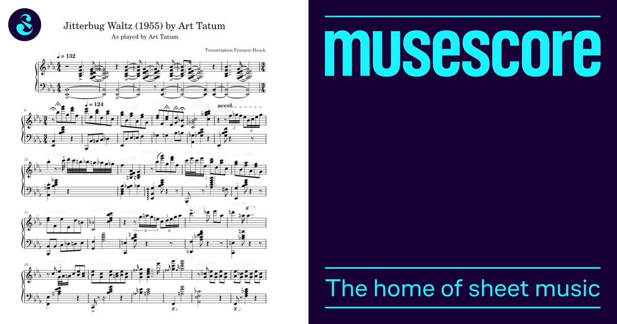 Jitterbug Waltz - Art Tatum (1955) Sheet Music for Piano (Solo ...