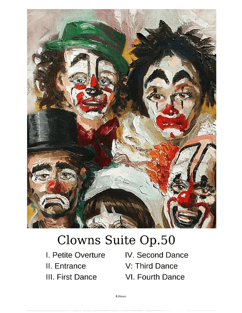 Clowns Suite, Op.50 Sheet music for Trombone, Flute, Oboe, Clarinet in ...
