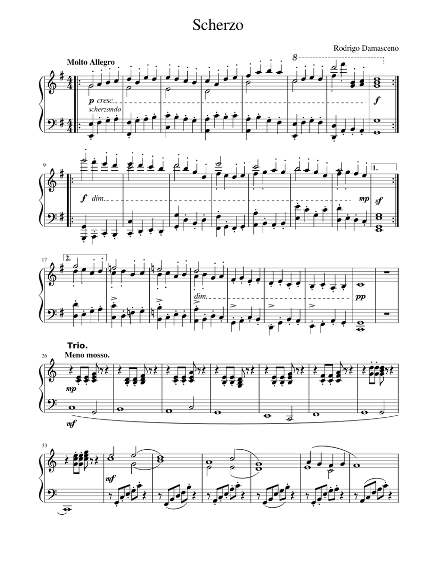 Scherzo Sheet music for Piano (Solo) | Musescore.com
