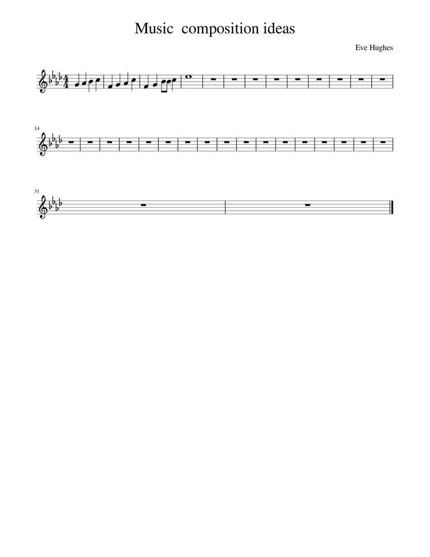 Music composition ideas Sheet music for Piano (Solo) Easy | Musescore.com
