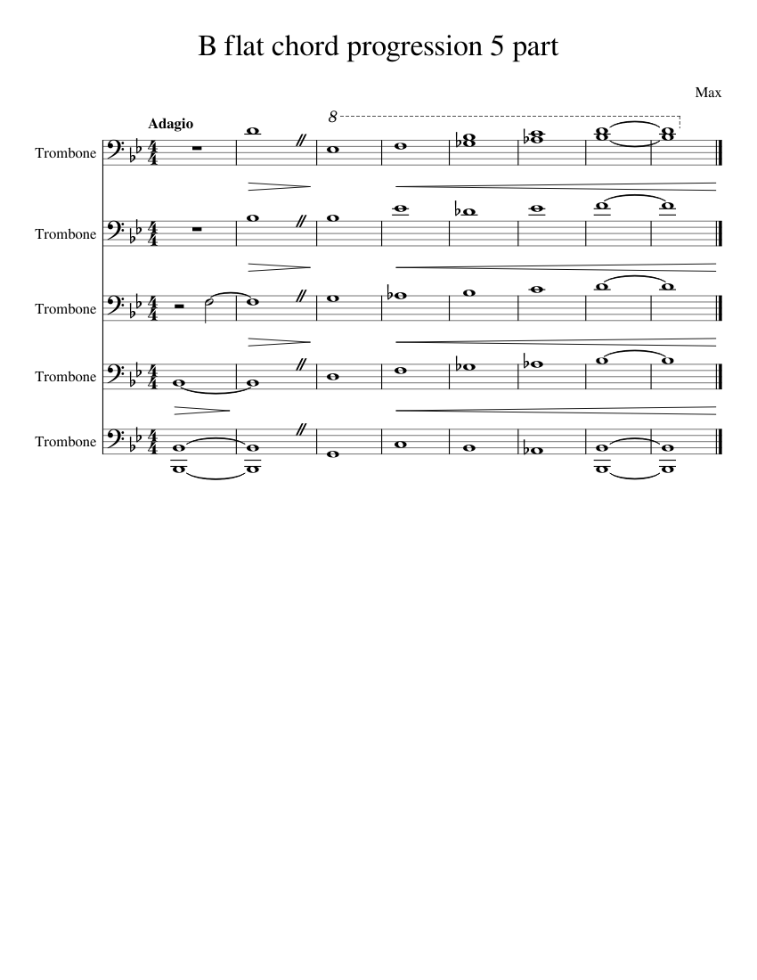 2020 Tuning Sheet Music for Trombone (Mixed Quintet) | MuseScore.com